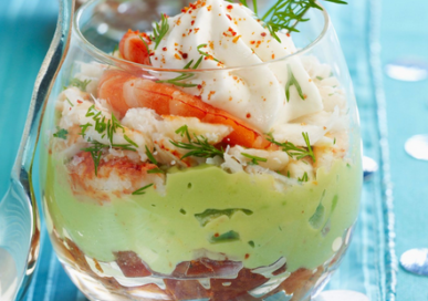 Verrine crevette avocat mayonnaise - La santé d'abord